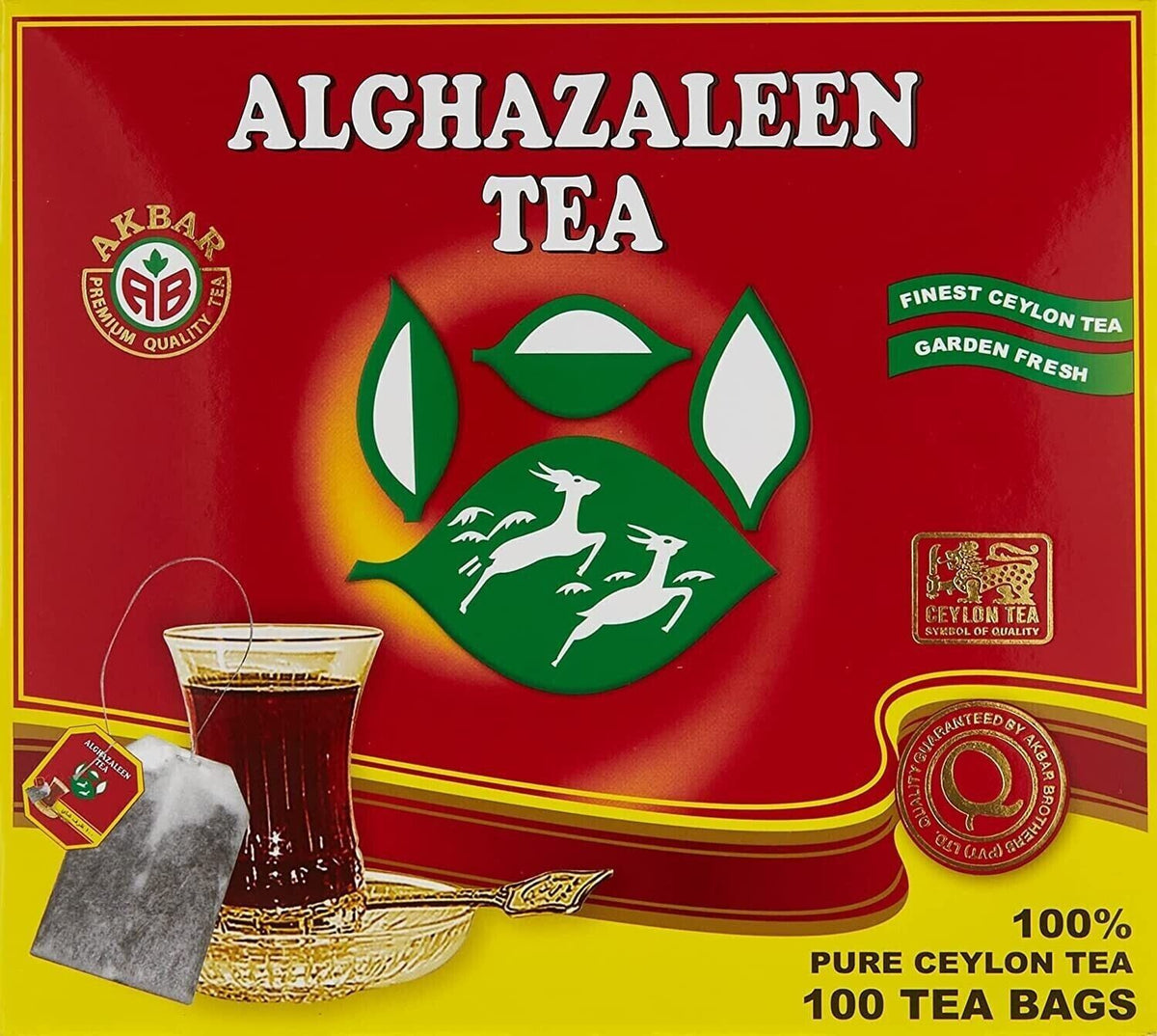 Alghazaleen Pure Ceylon 100 Tea Bags – Sahar Brand