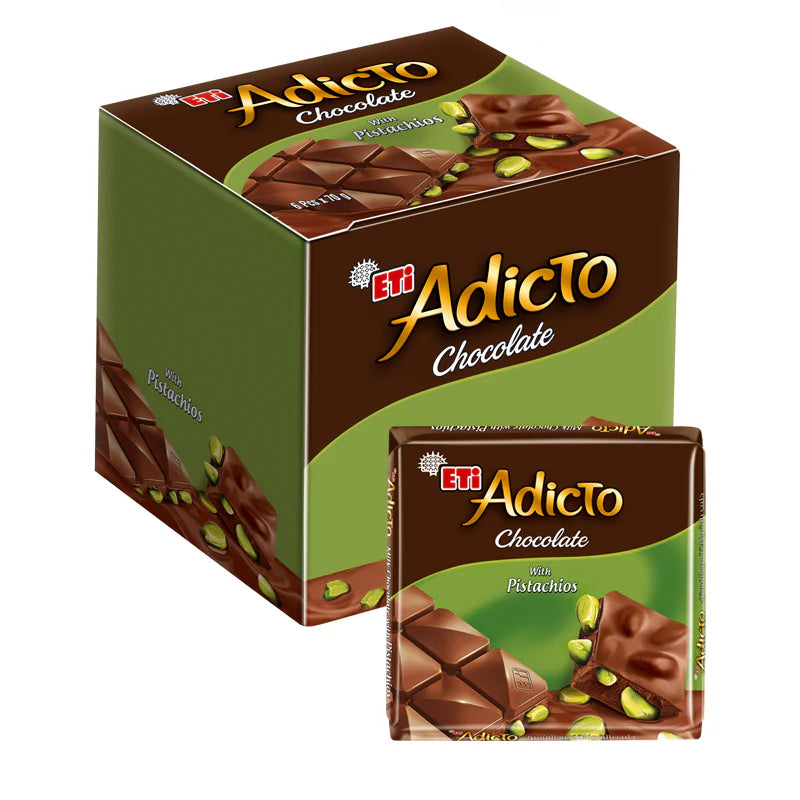Eti Adicto Milk Chocolate with Pistachios – Sahar Brand