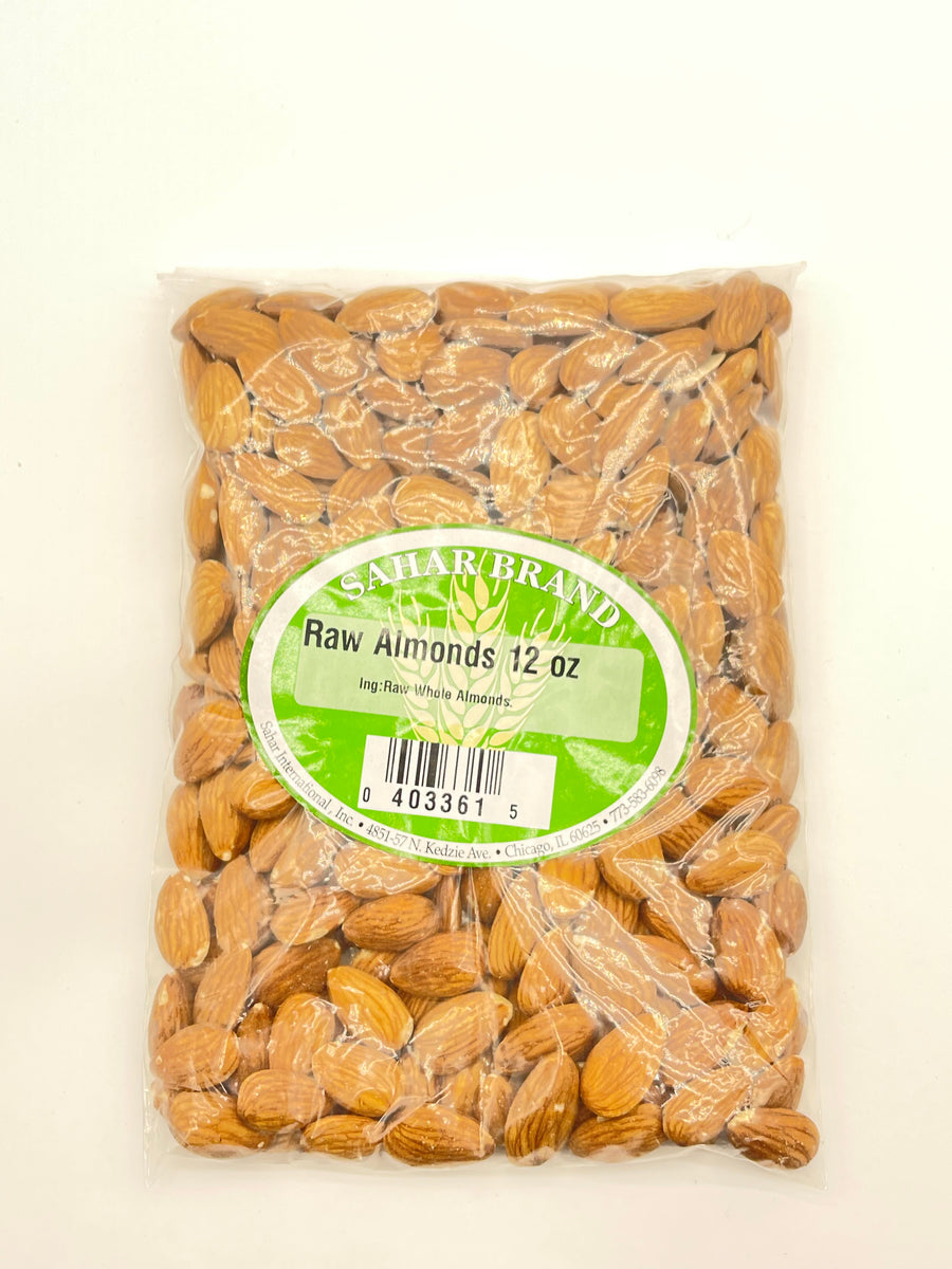 Sahar Brand Raw Almonds 12 oz